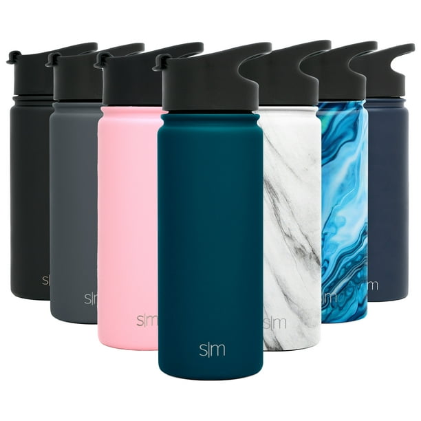 Simple Modern Summit 18 oz Blue and Black Insulated Stainless Steel ...
