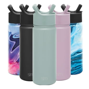 Simple Modern Insulated Water Bottle with Straw Lid Reusable Wide Mouth ...