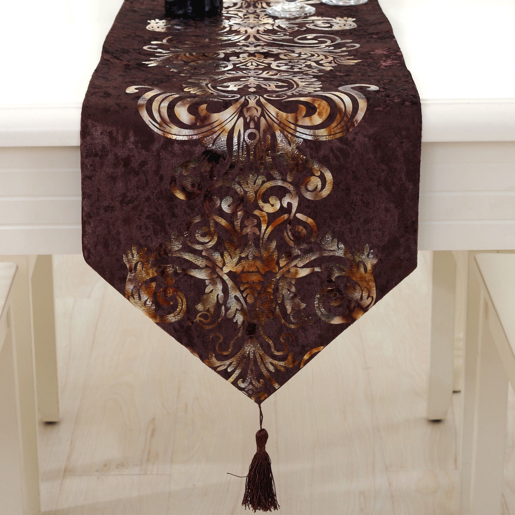 Simple Modern Table Runners, Elegant Table Runner Vintage Jacquard ...