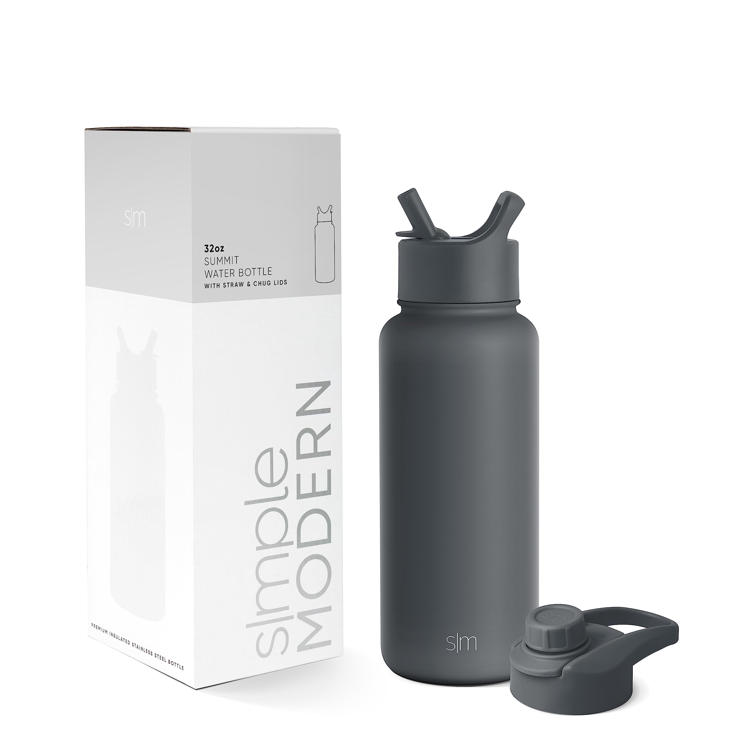 Simple Modern Water Bottle with Straw and Chug Lid Vacuum Insulated ...