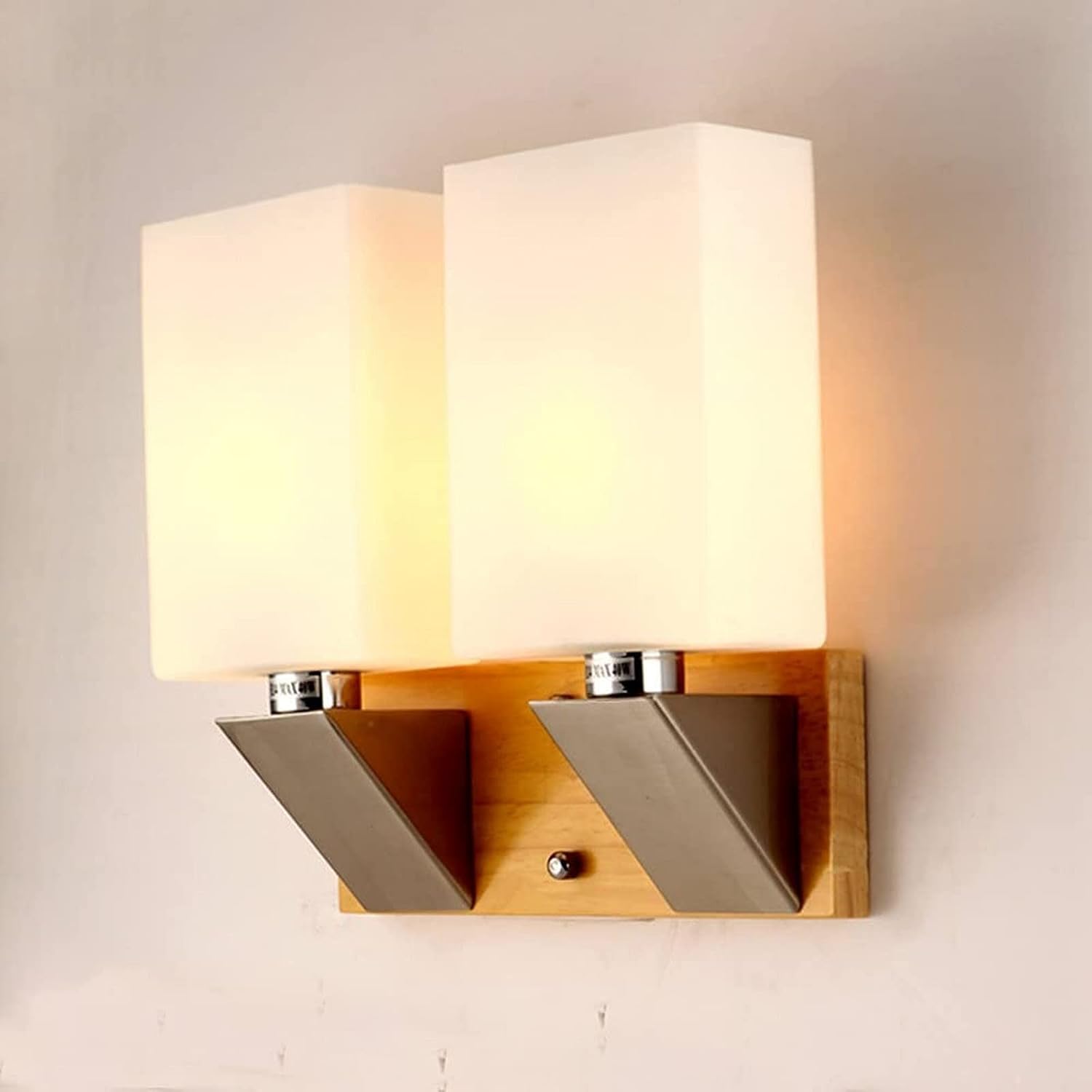 Simple Modern Wooden Base LED Wall Lights Fixtures Apanese-Style ...