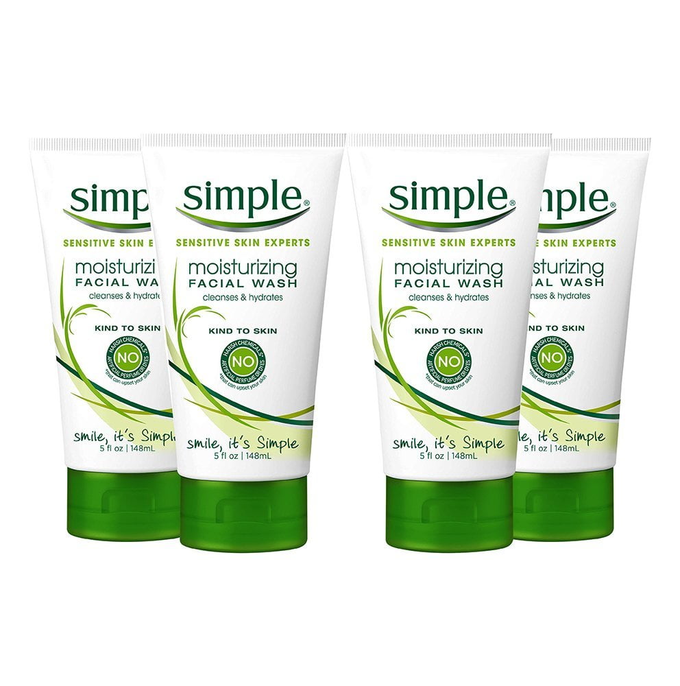 Simple Gentle Facial Cleanser for Sensitive Skin, Moisturizing Face ...