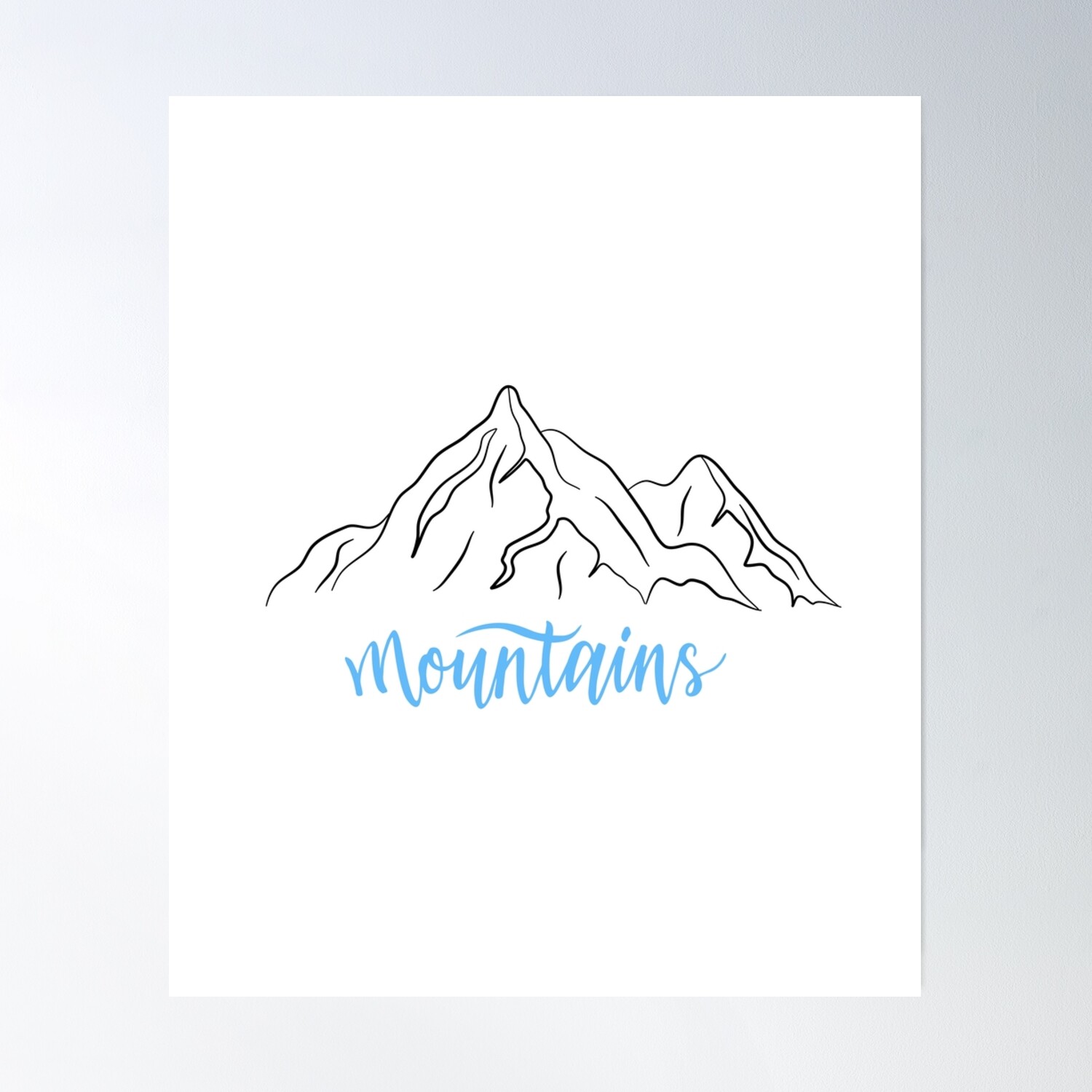 Simple Mountain Poster Wall Art, Modern Wall Decor, 12x18 UNFRAMED ...