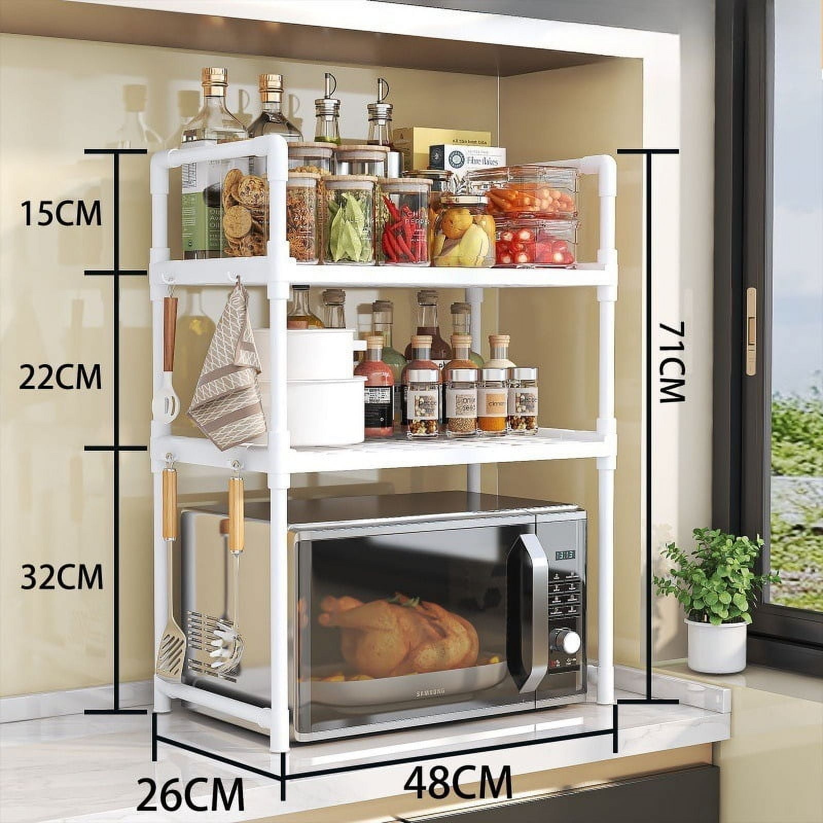 Simple Multi-functional Kitchen Microwave Rack Oven Rack Double Kitchen ...