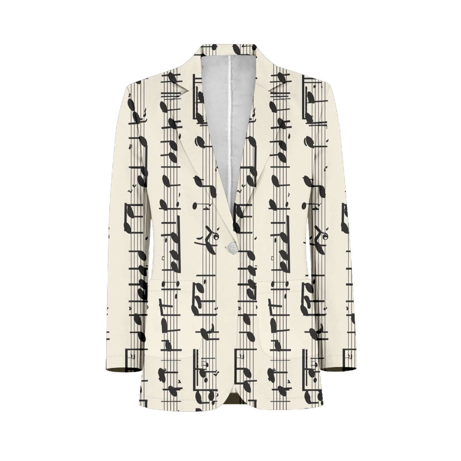 Simple Musical Notation Customized Men's Suits full man Shawl Collar ...