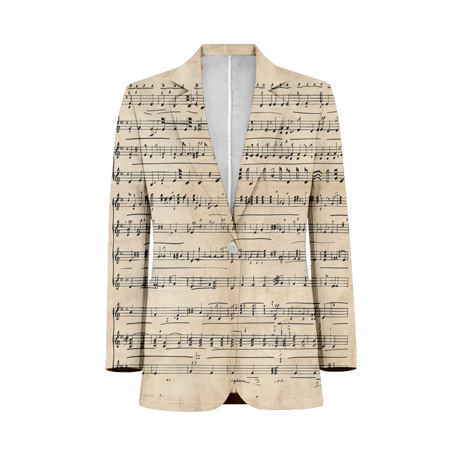 Simple Musical Notation Customized Men's Suits full man Shawl Collar ...
