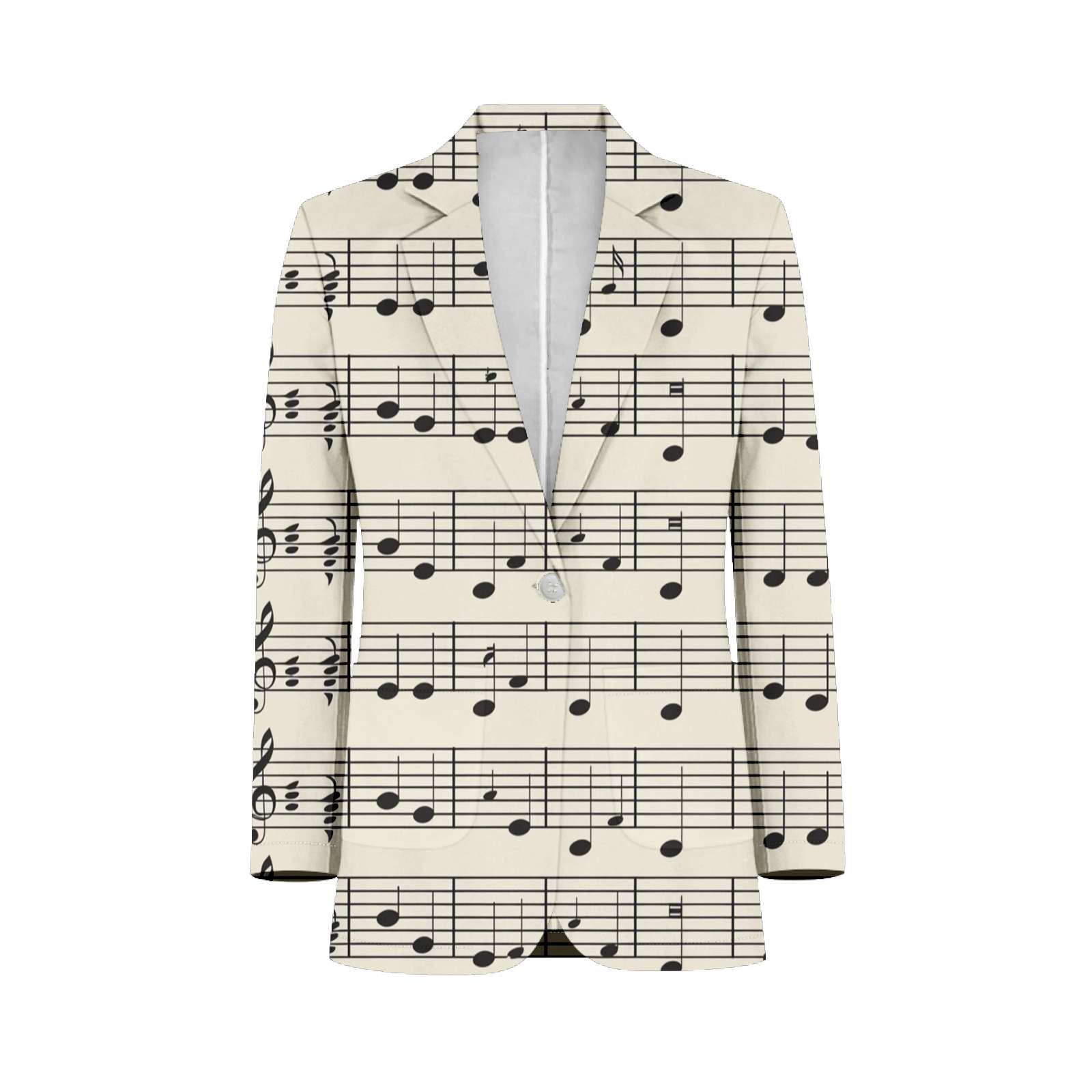Simple Musical Notation Customized Men's Suits full man Shawl Collar ...
