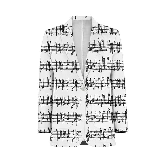 Simple Musical Notation Customized Men's Suits full man Shawl Collar ...