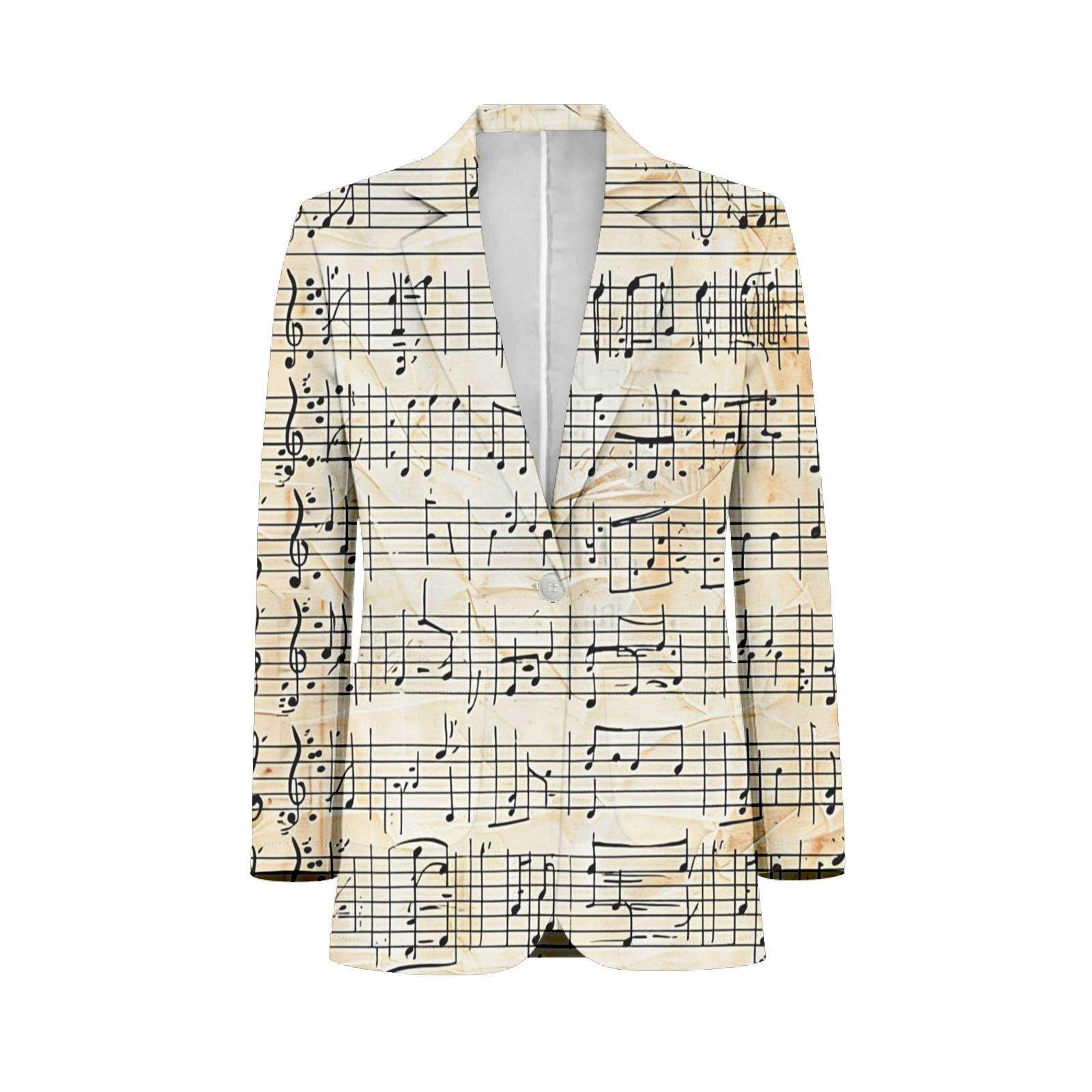Simple Musical Notation Customized Men's Suits full man Shawl Collar ...
