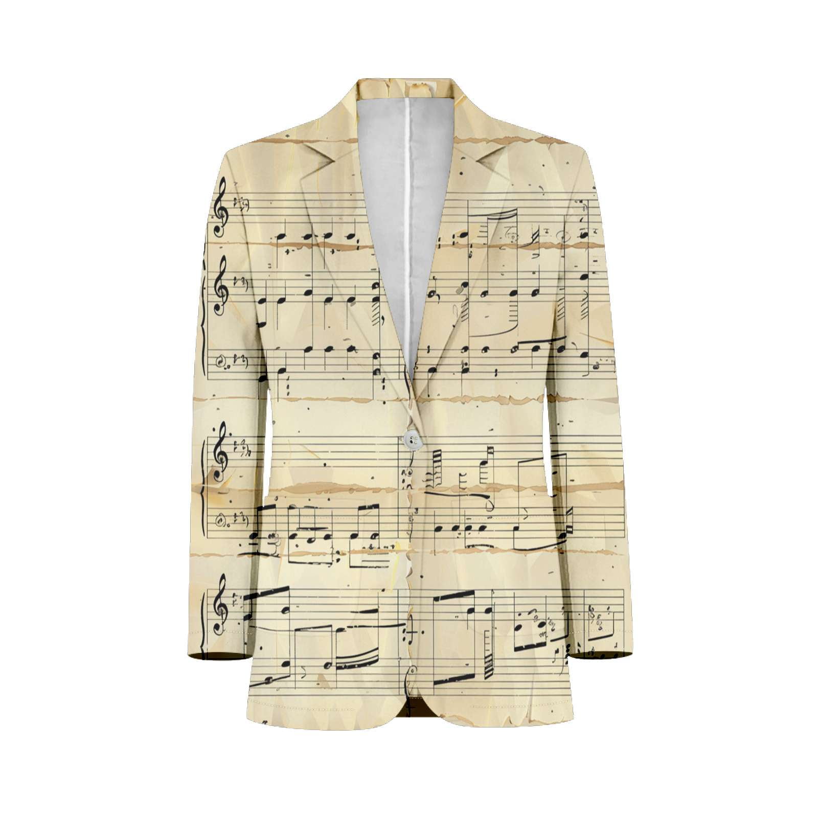 Simple Musical Notation Customized Men's Suits full man Shawl Collar ...
