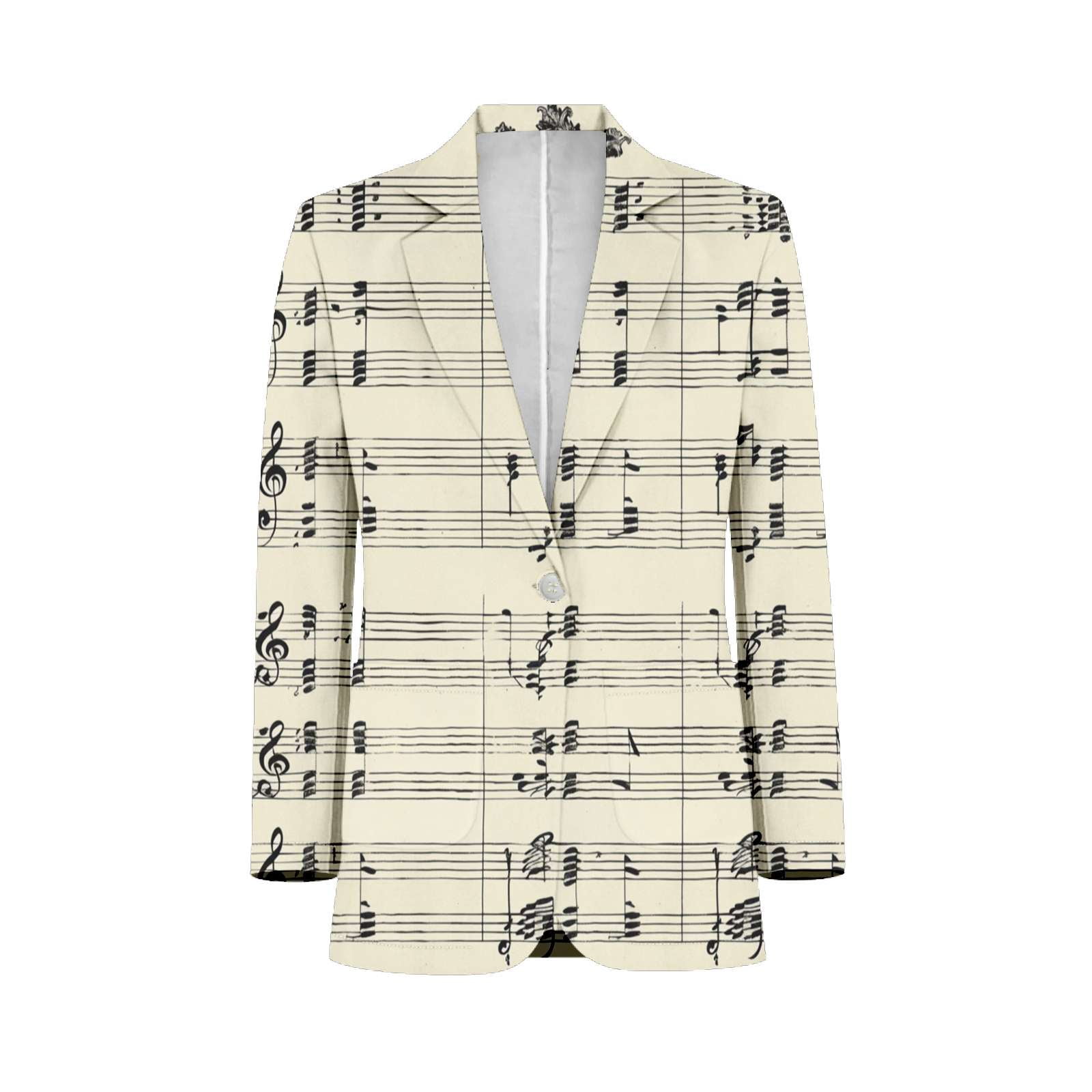 Simple Musical Notation Customized Men's Suits full man Shawl Collar ...