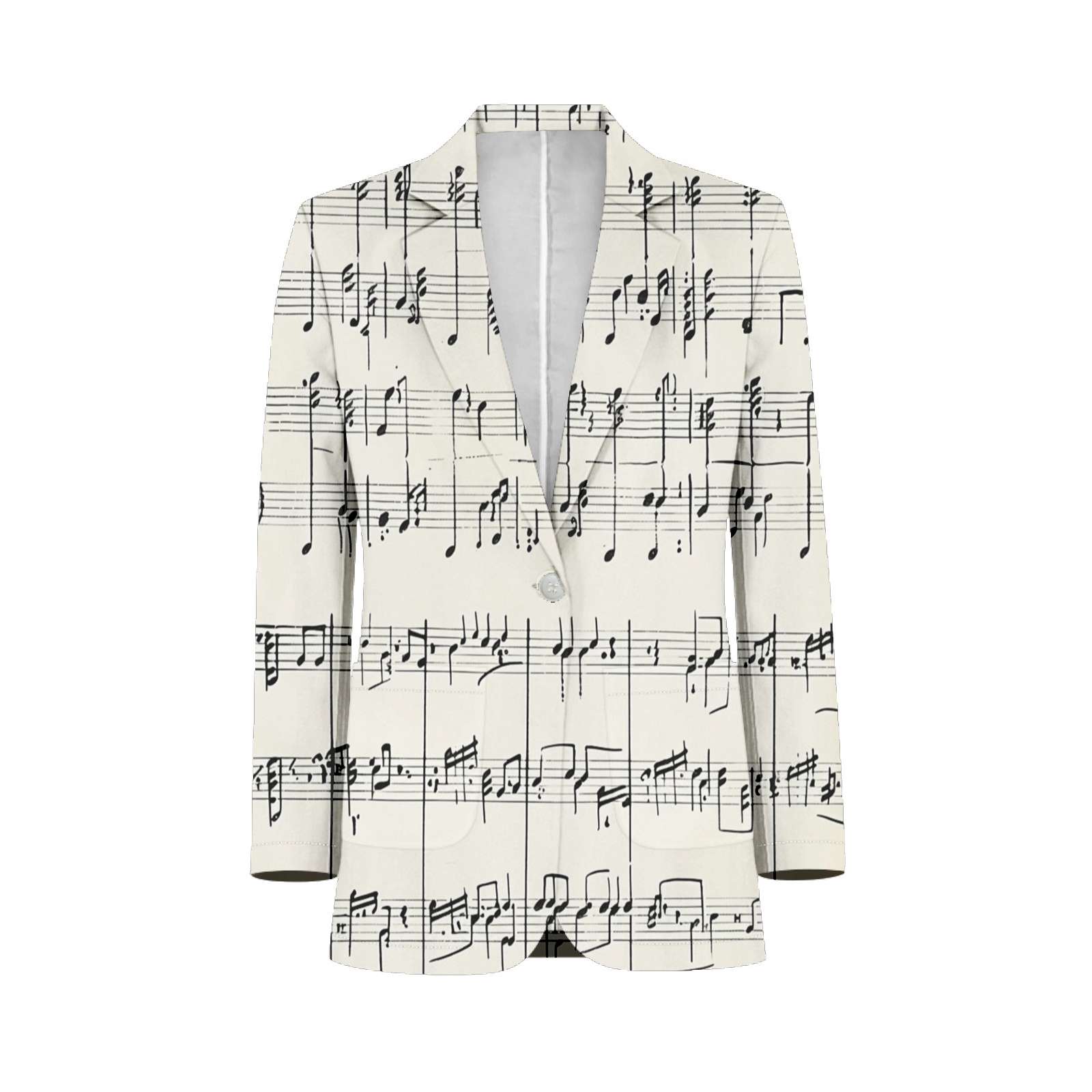 Simple Musical Notation Men's Suit Blazer Casual Party Wear Slim Fit ...