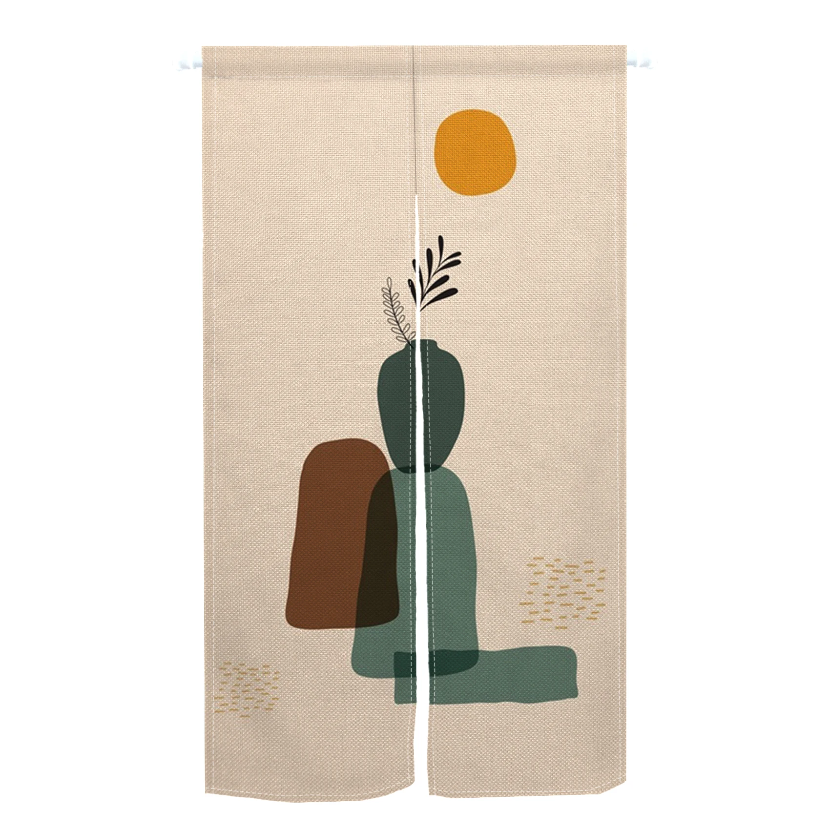 Simple Northern Europe Style Door Curtain Art Abstract Cafe Decorative ...