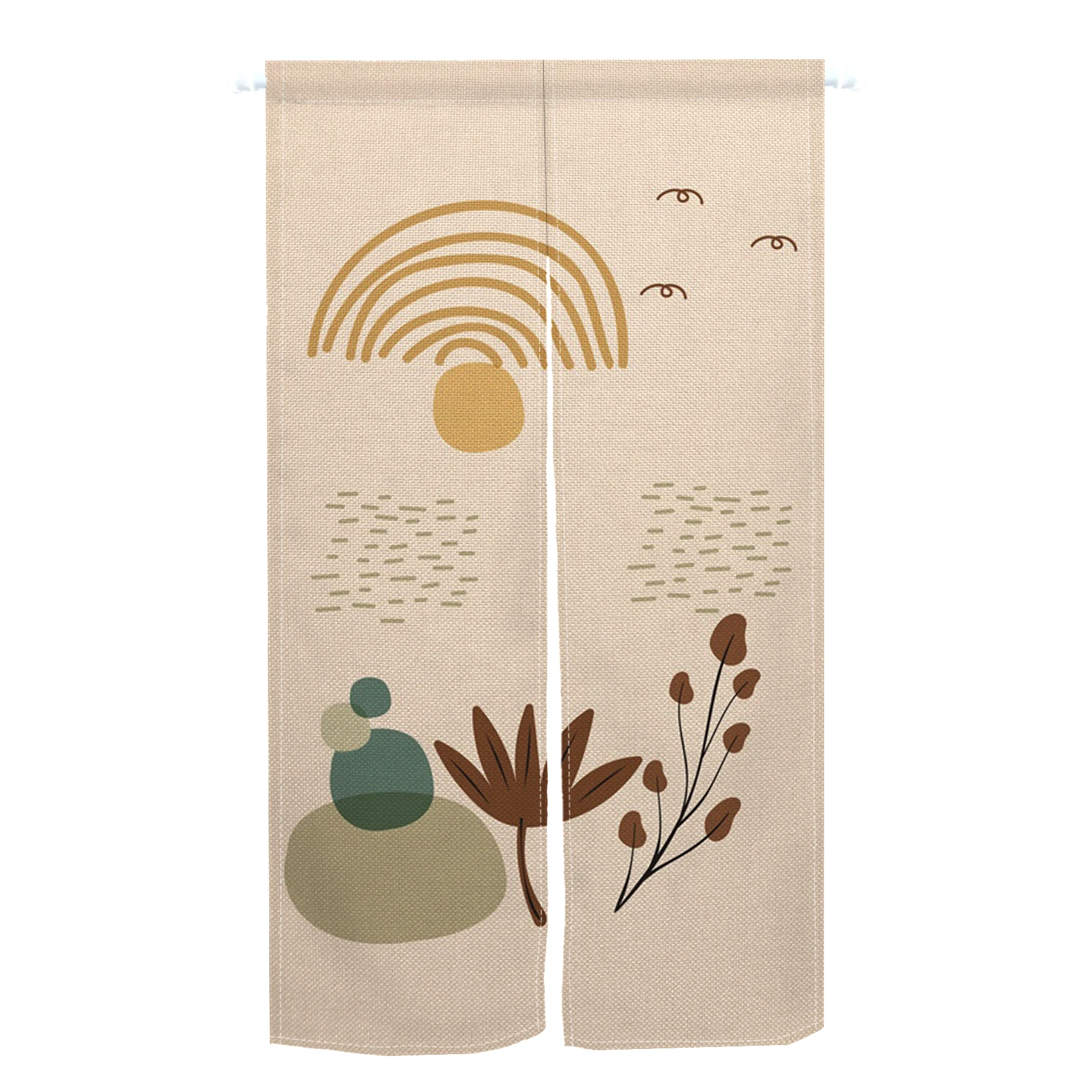 Simple Northern Europe Style Door Curtain Art Abstract Cafe Decorative ...