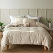 Simple&Opulence 100% Linen Duvet Cover Set 3pcs Natural French Basic ...