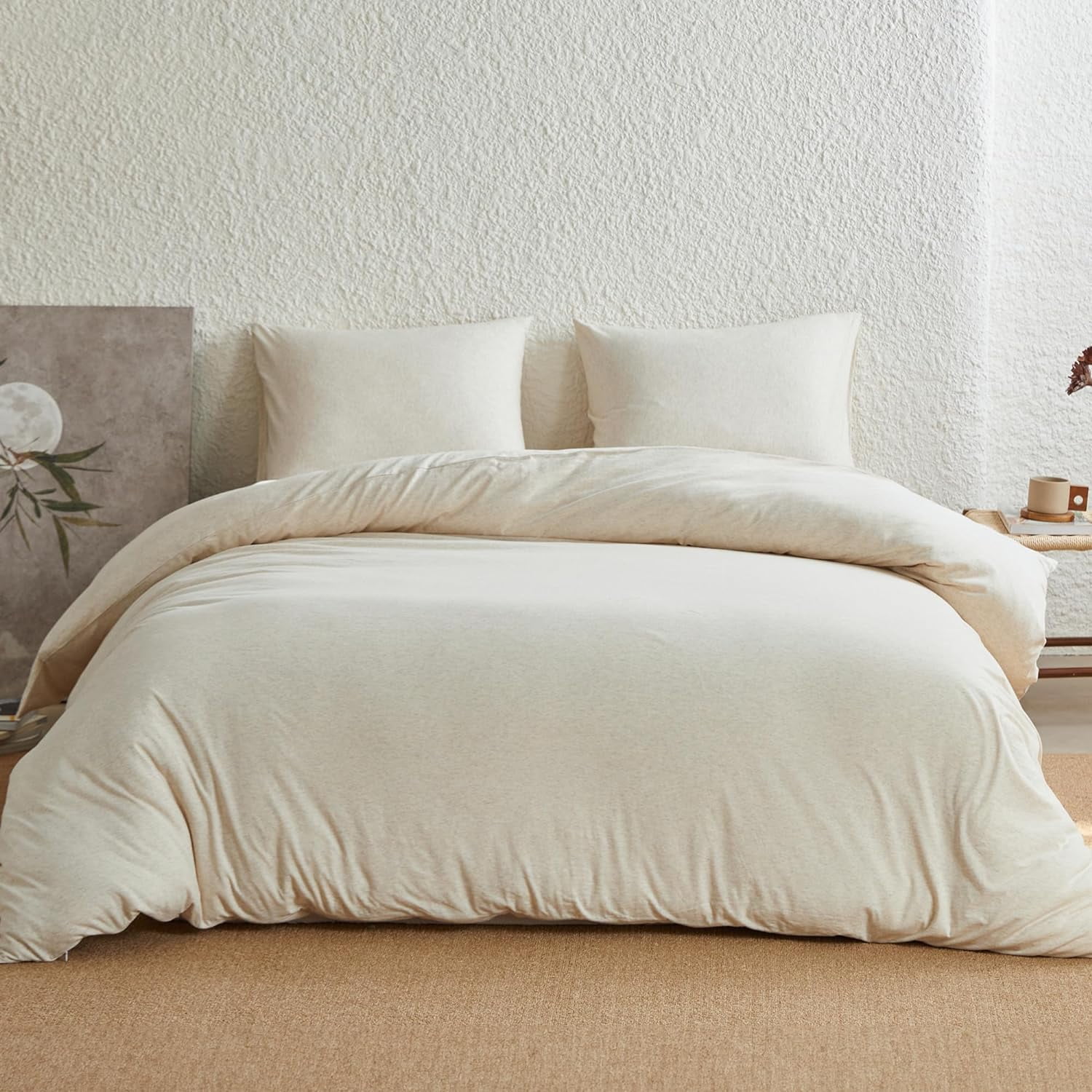 Simple&Opulence Jersey Knit Duvet Cover Set 100% T-Shirt Cotton Super ...