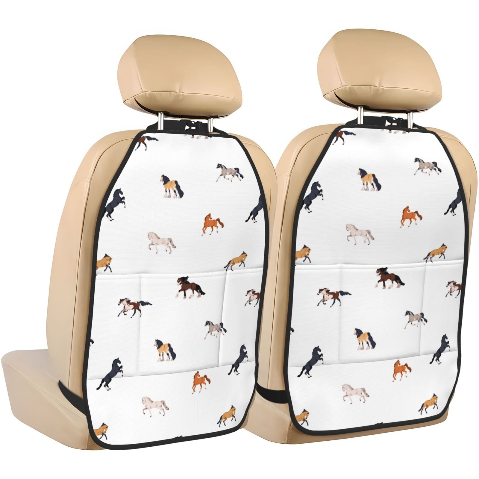 Simple Painted Cool Horse Mats Back Seat Protectors, Car Seat Protector ...