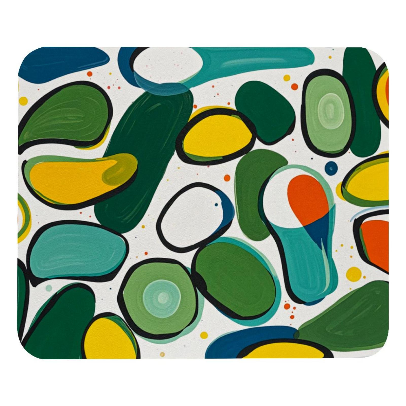 Simple Painting Geometric Shapes Mousepad, Non-Slip Mouse Pad, Office ...
