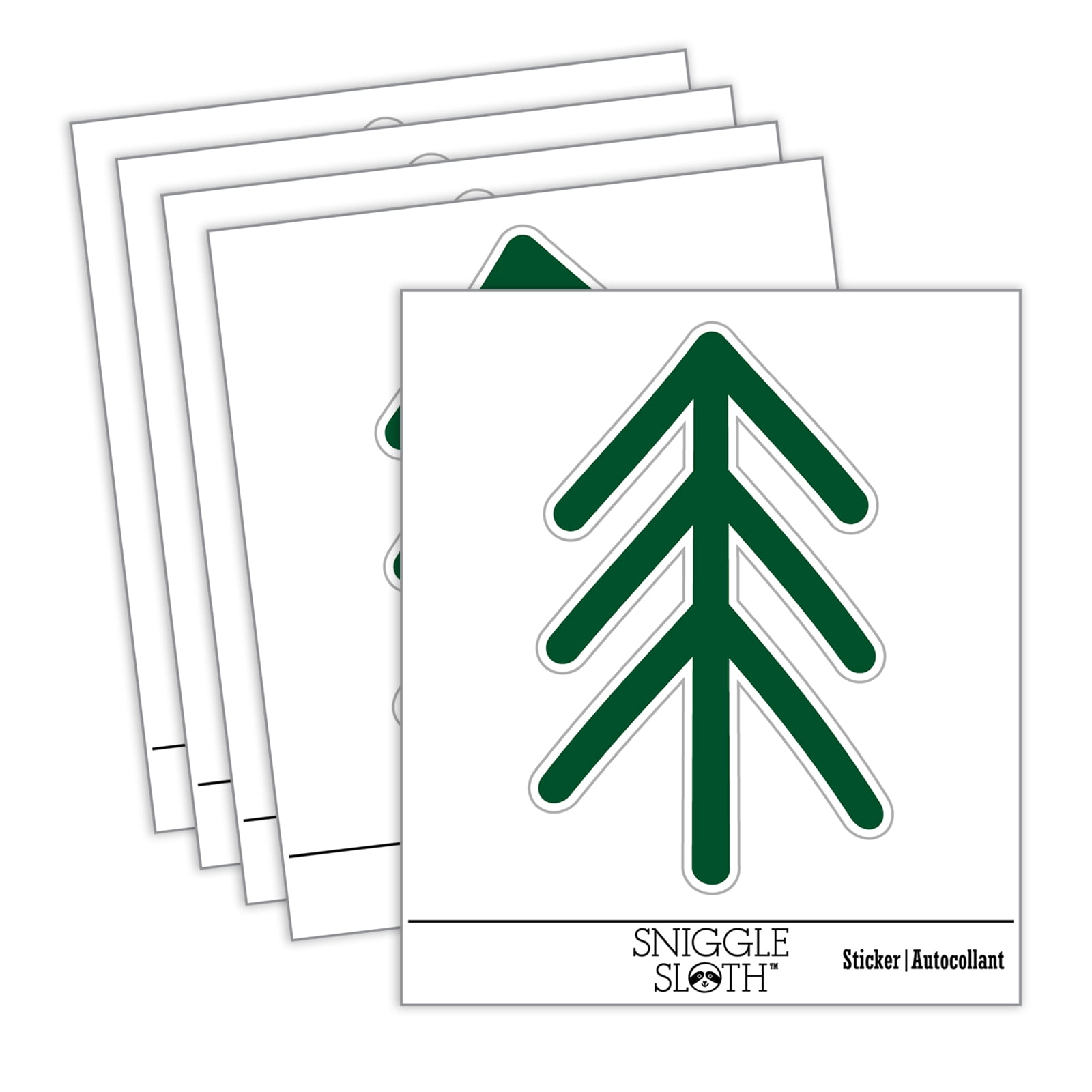 Simple Pine Tree Car Window Bumper Water Bottle Phone Tablet Laptop ...