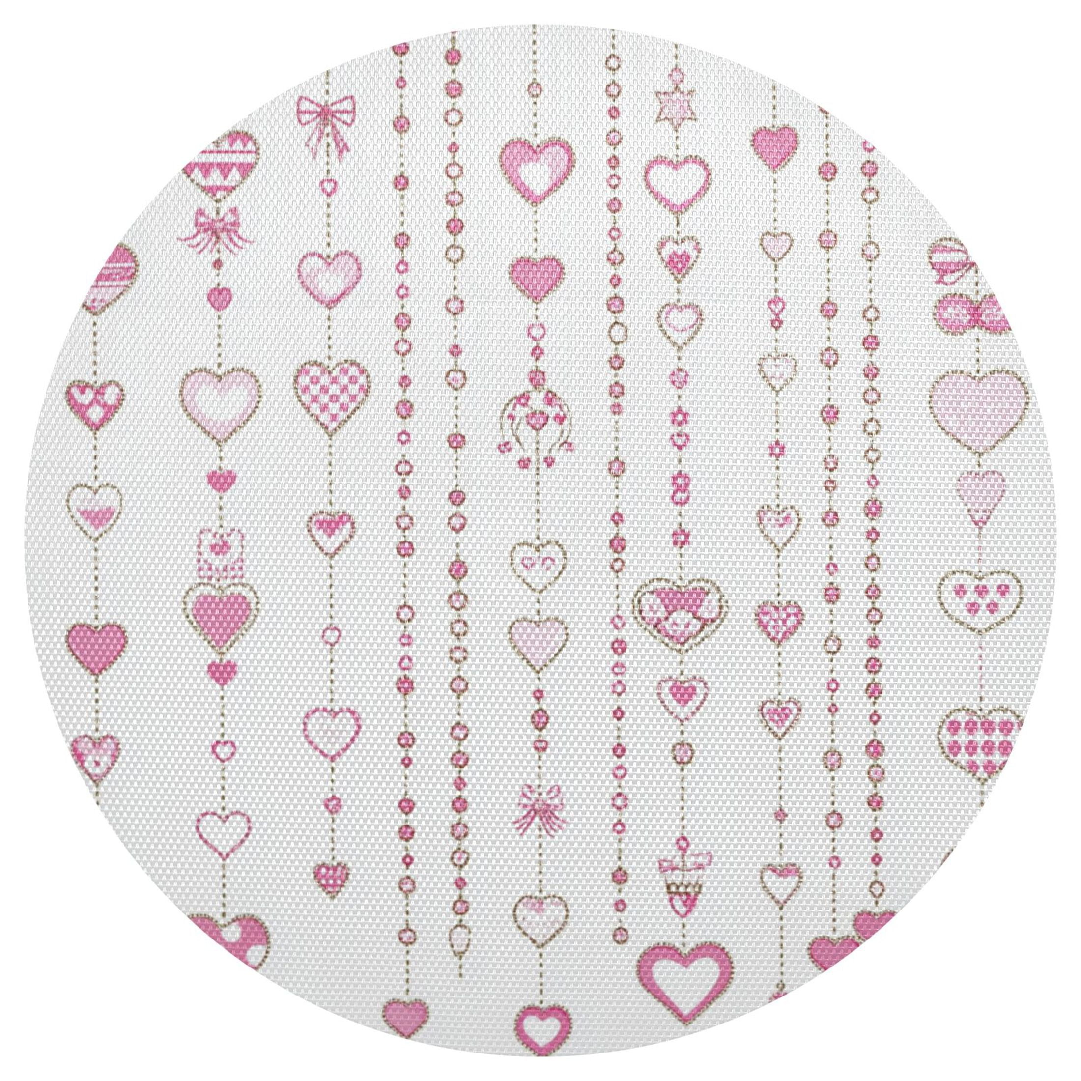 Simple Pink Element 15.4in Diameter PVC Plate Mat, Heat-Resistant and ...