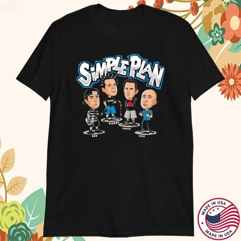 Simple Plan Band Foto Since 1999 Music Tour Heavy Cotton Black T Shirt ...