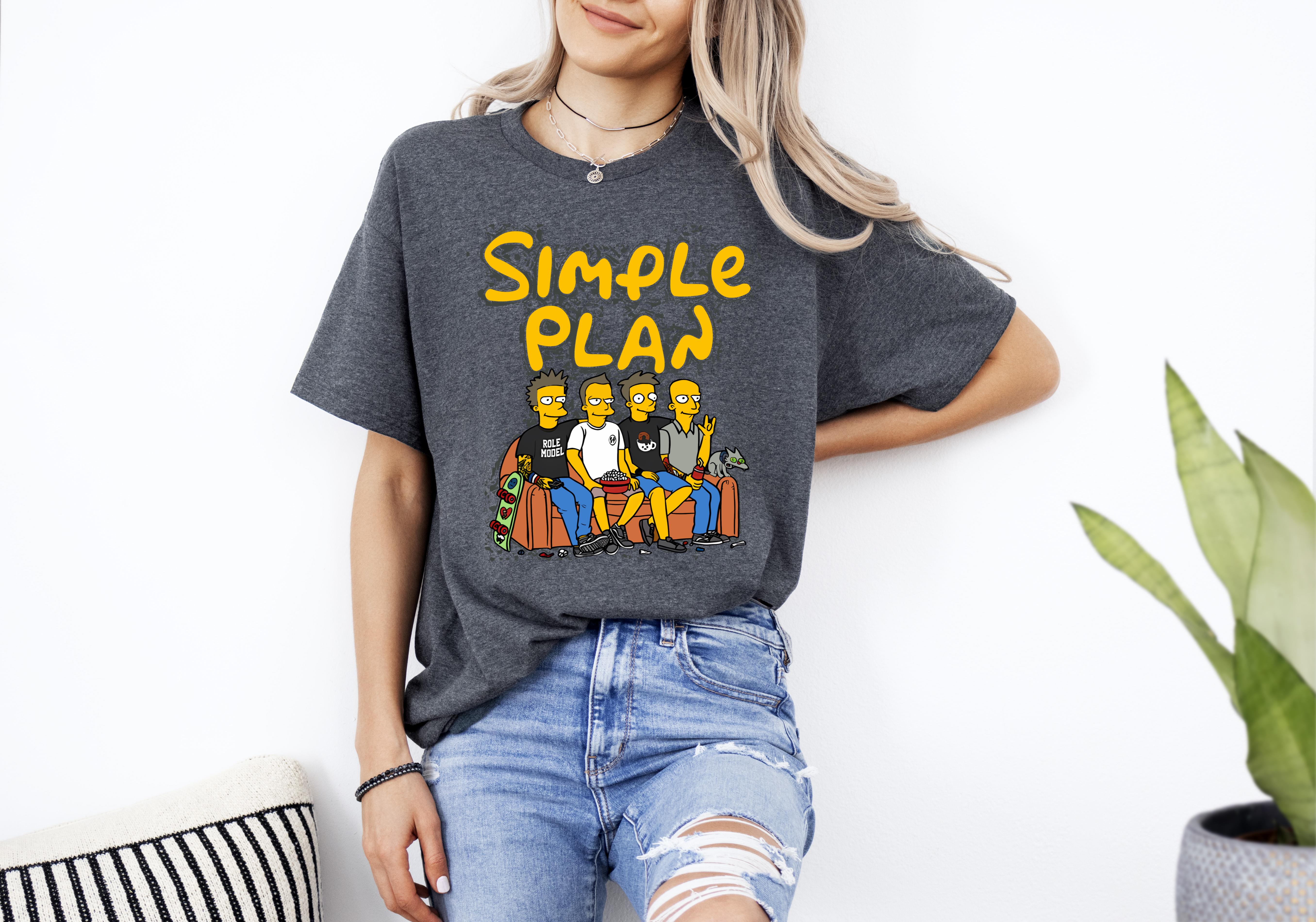 Simple Plan Simpsons North American Tour 2024 UNISEX T-Shir Up To 4XL ...