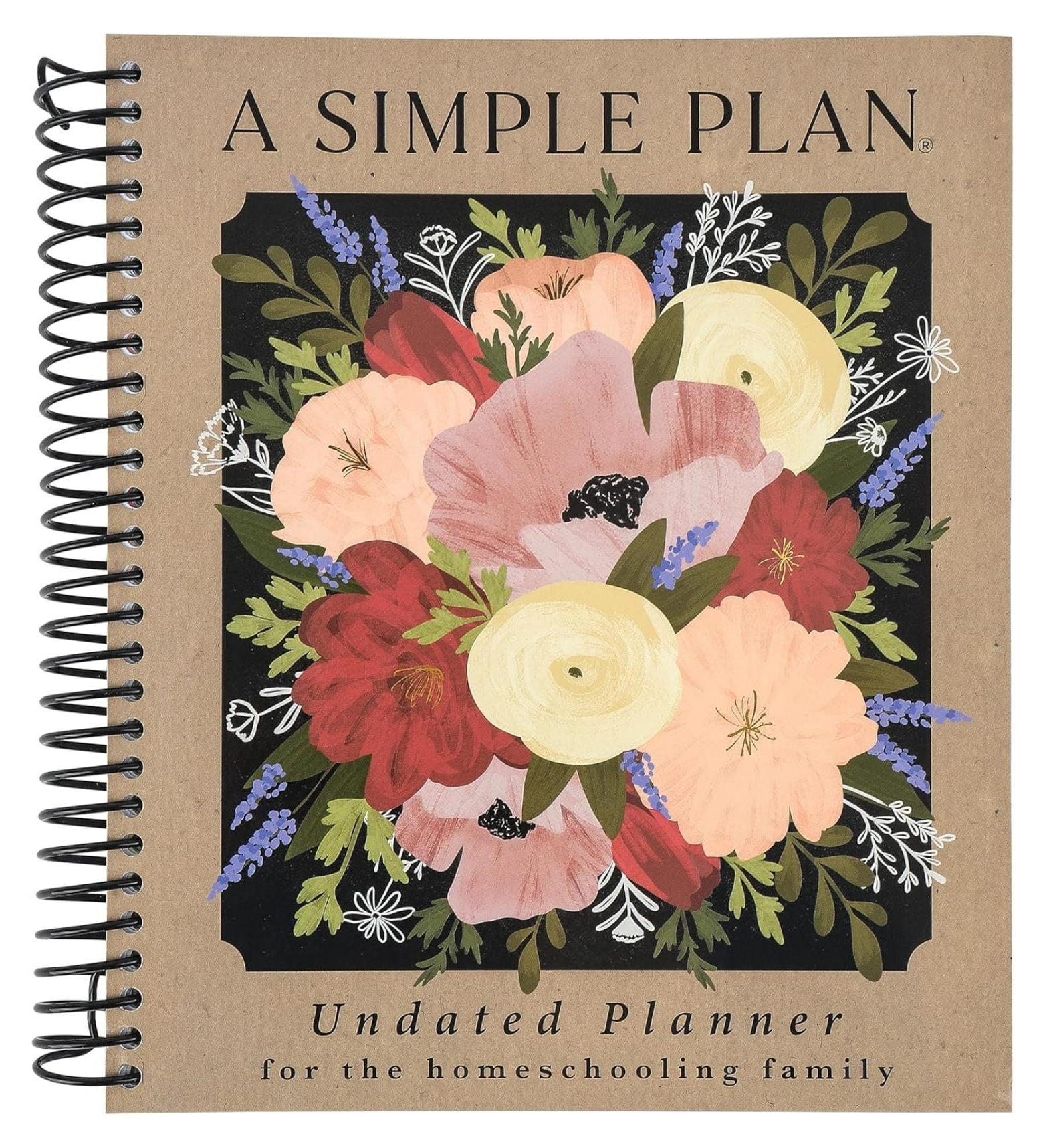 A Simple Plan Undated Floral Homeschool Parent Planner - Yearly ...