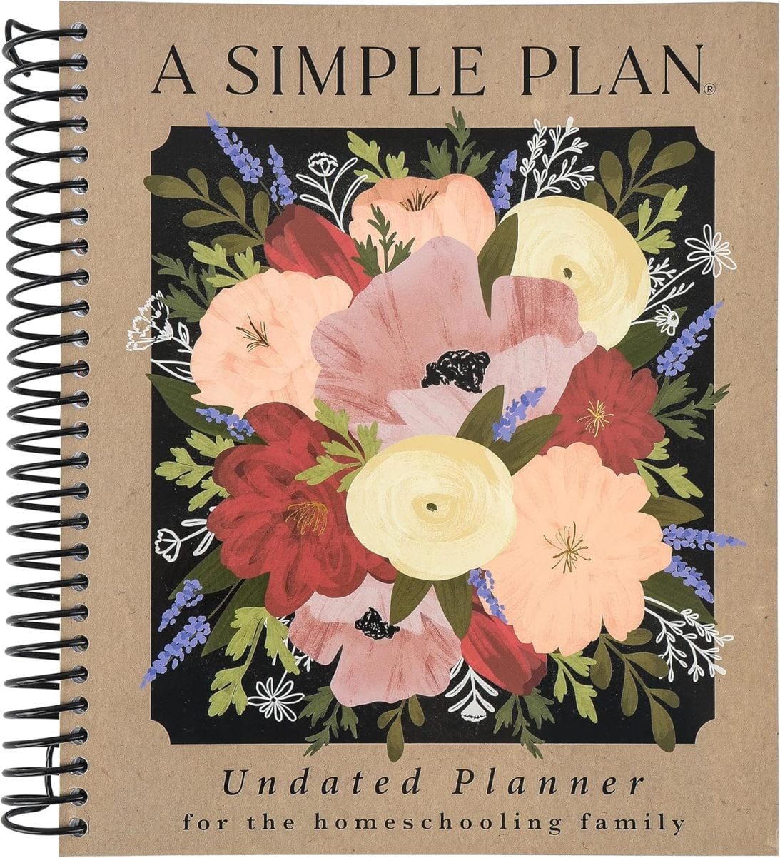 A Simple Plan Undated Floral Homeschool Parent Planner - Yearly ...