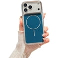 Simple Plating Magnetic Phone Case for iPhone, Compatible with (Blue ...