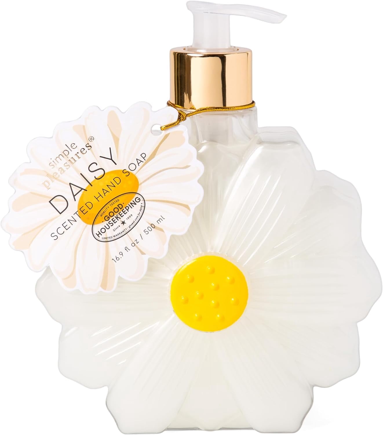 Simple Pleasures White Daisy Soap Dispenser – Cute Hand and Dish Soap ...