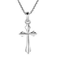 Simple Polished Cross of Protection Everyday Casual .925 Sterling ...