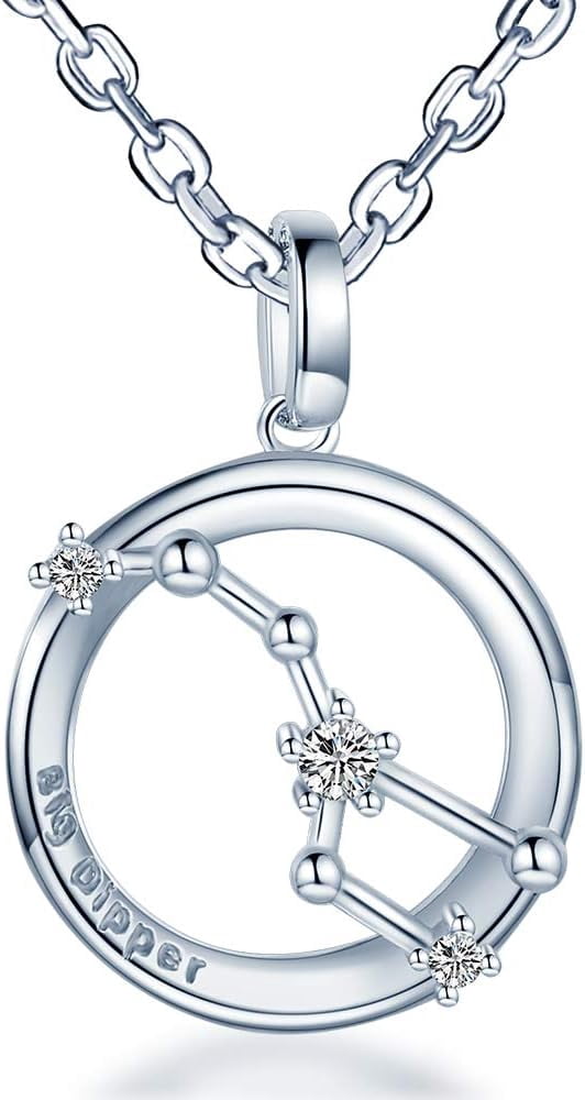 Simple Popular Big Dipper Necklace 925 Sterling Silver Lovely Dipper ...