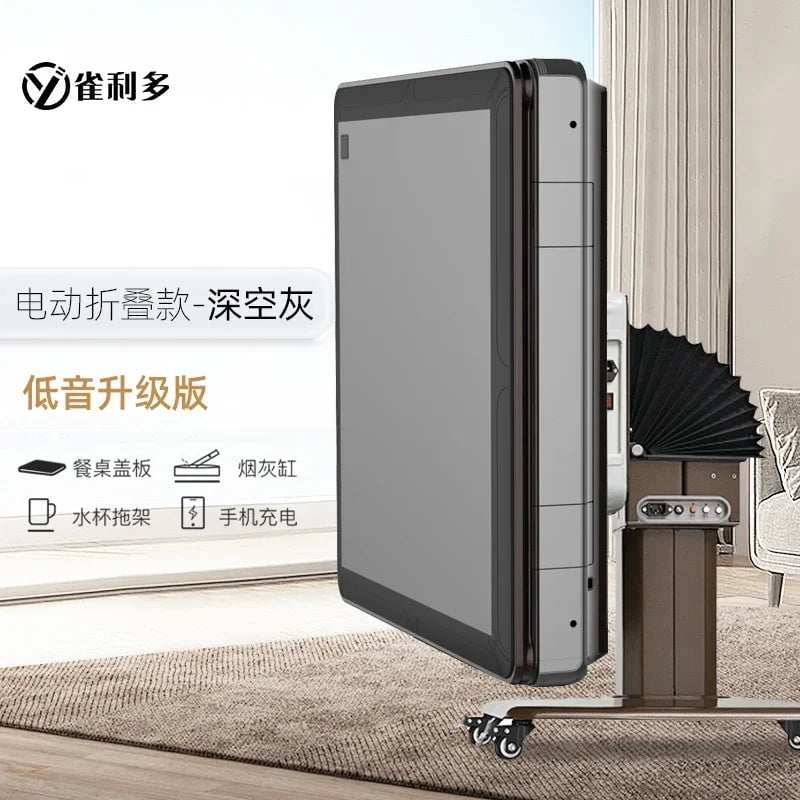 Simple Power-driven Dining Table Fold Storage Drawer Automatic Shuffling Mahjong Table Relax ...