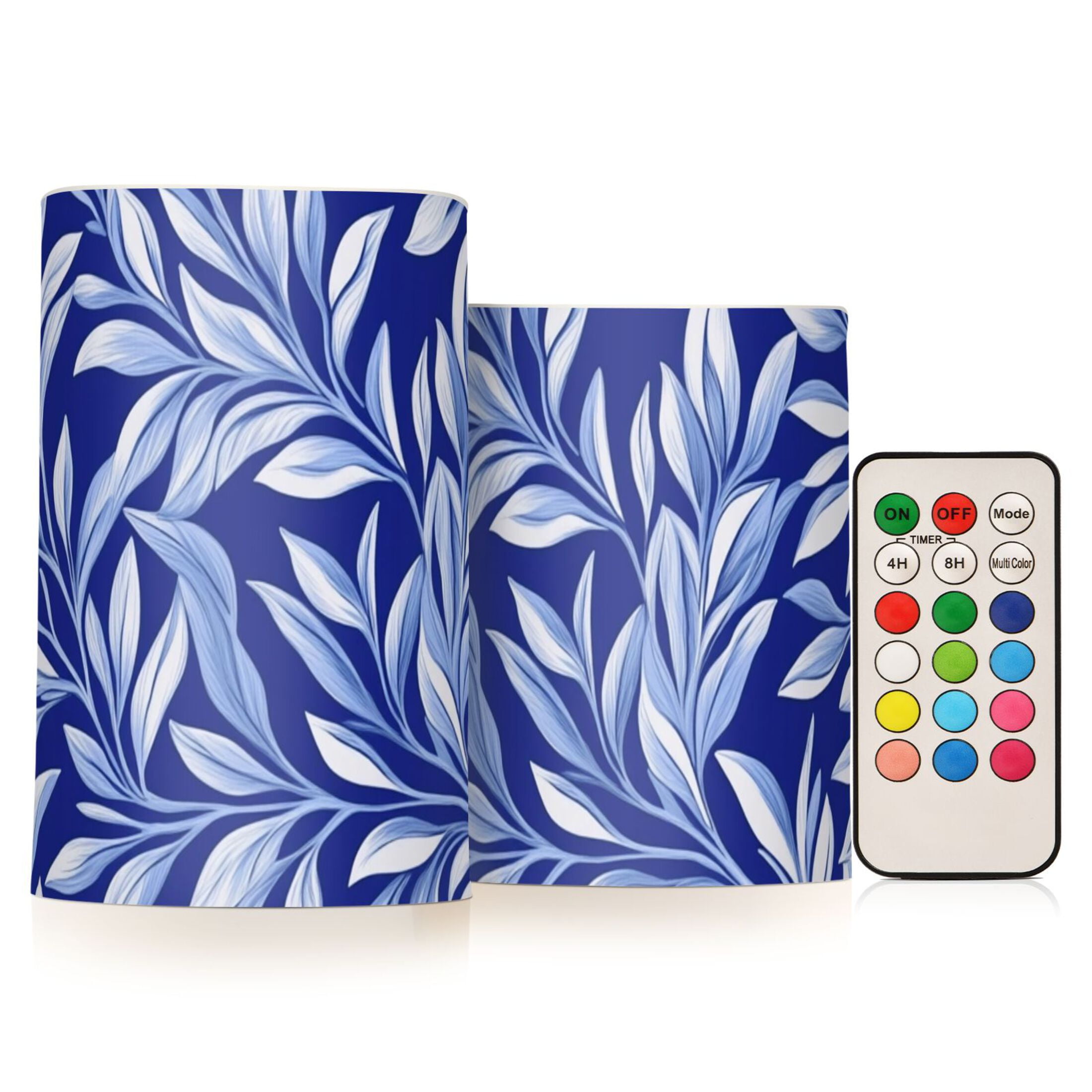 Simple Purple Leaf Flickering Flameless Candles Battery Operated with ...