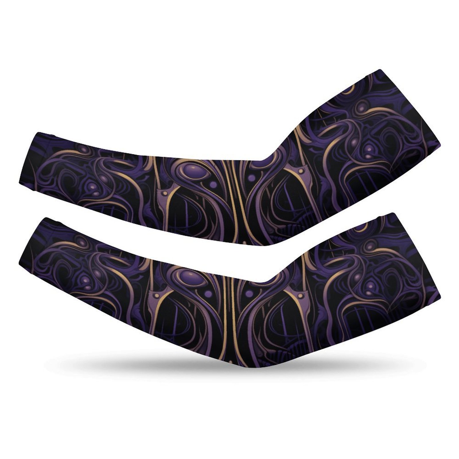 Simple Purple Ripple Cooling Arm Sleeves For Men & Women Sunscreen Arm ...