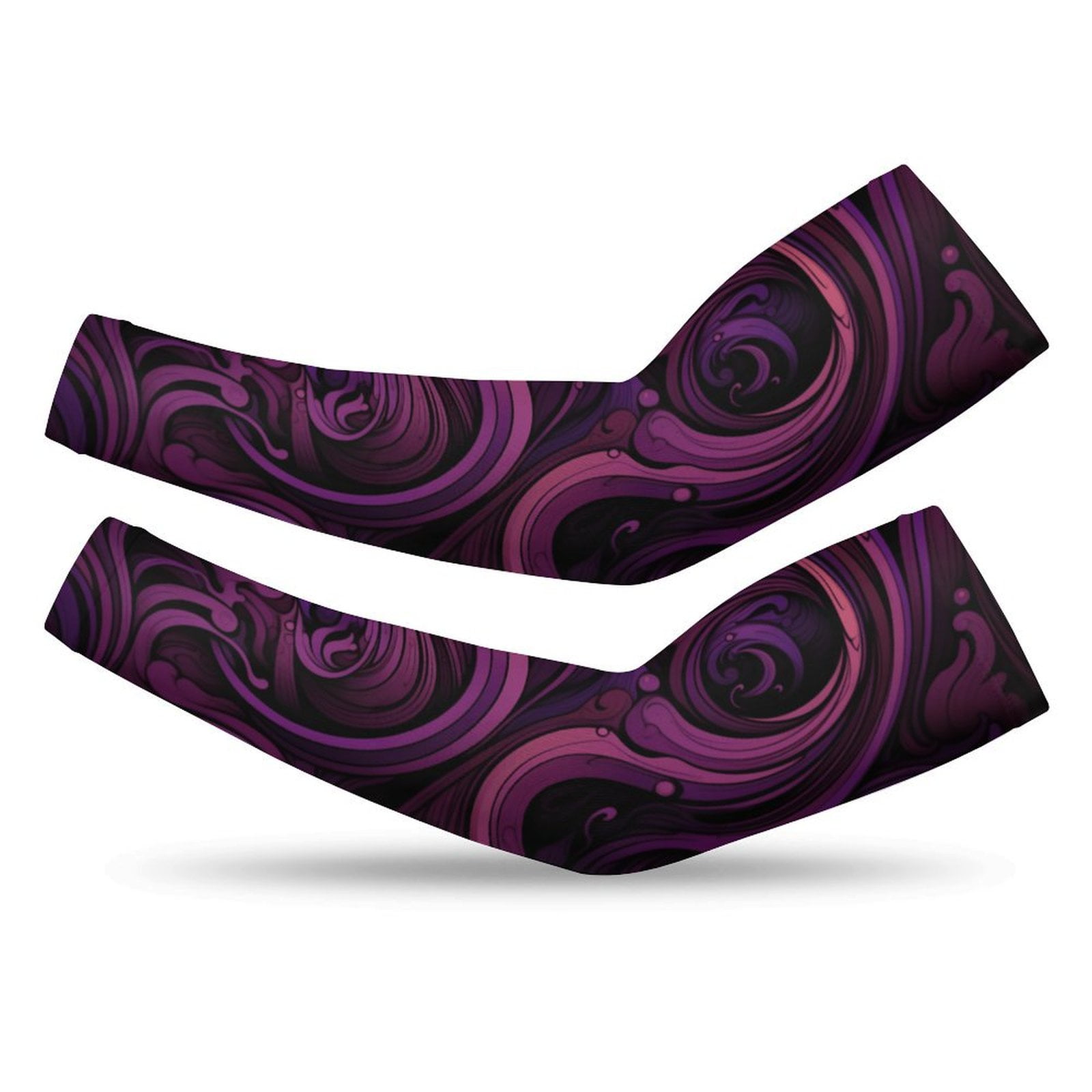Simple Purple Ripple Cooling Arm Sleeves For Men & Women Sunscreen Arm ...