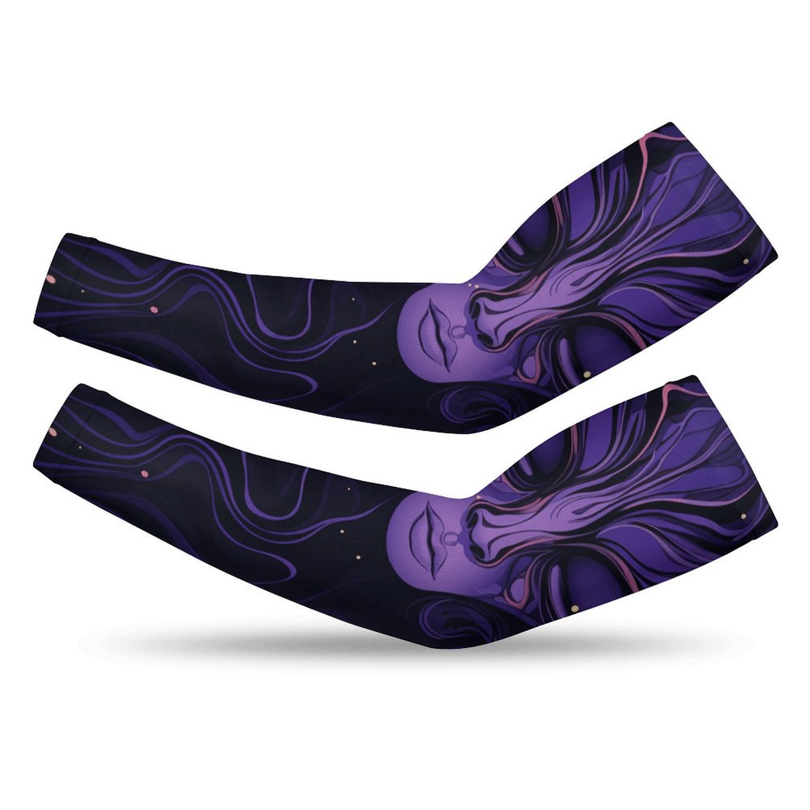 Simple Purple Ripple Cooling Arm Sleeves For Men & Women Sunscreen Arm ...