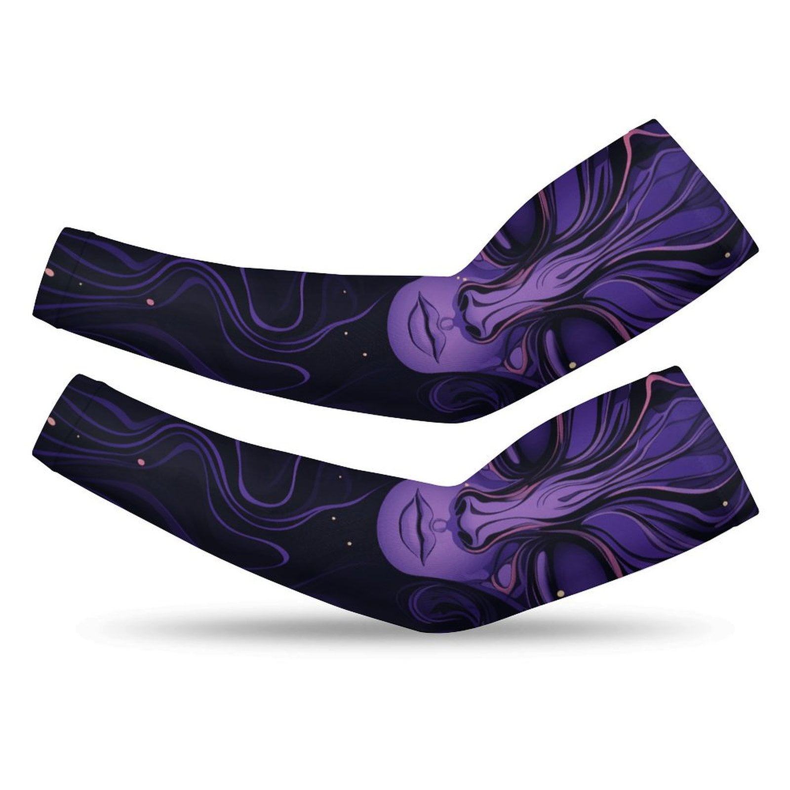 Simple Purple Ripple Gardening Sleeves Farm Sun Protection Arm Cooling ...