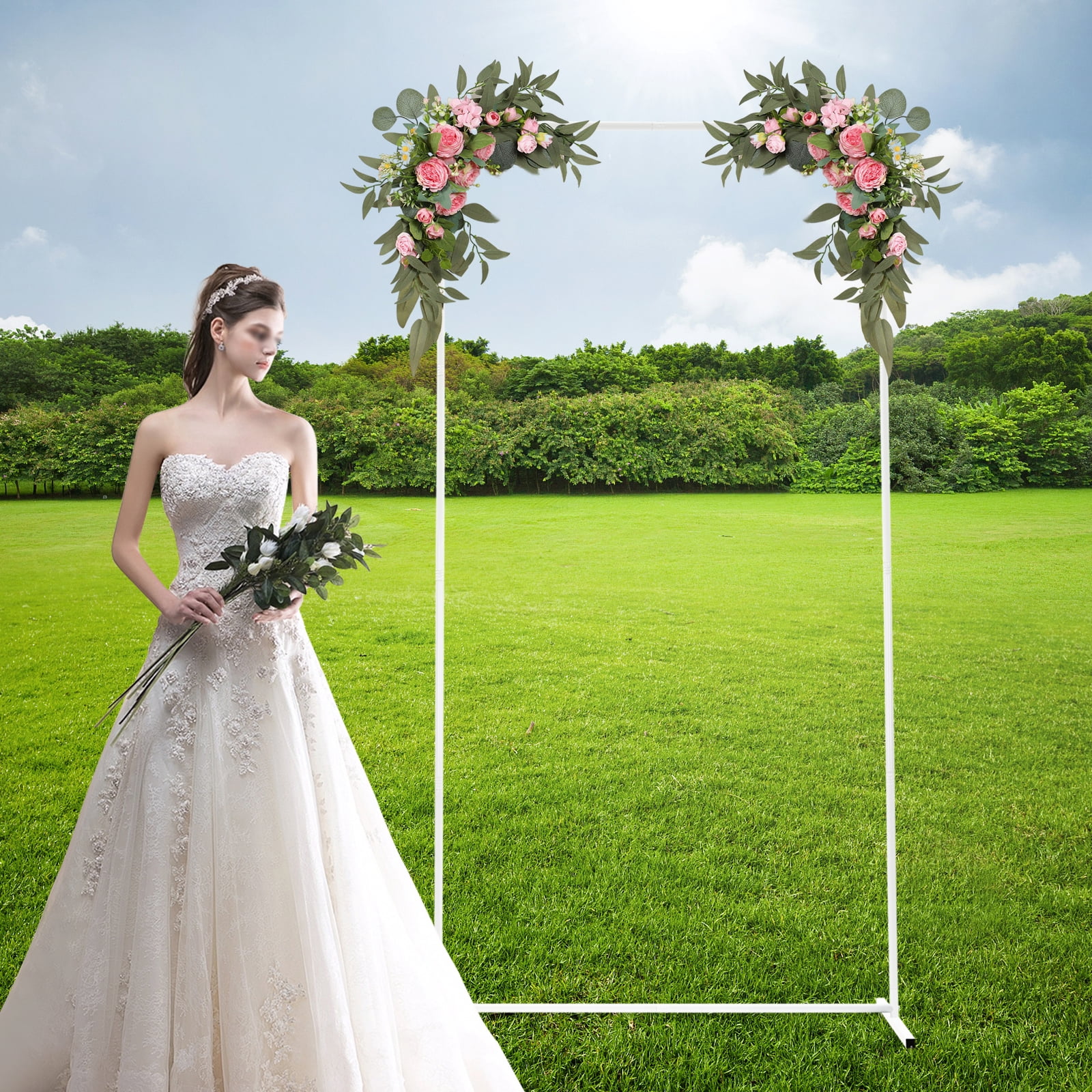 Simple Rectangle Backdrop Stand 3.28*1.64*6.56 ft Modern White Blue ...
