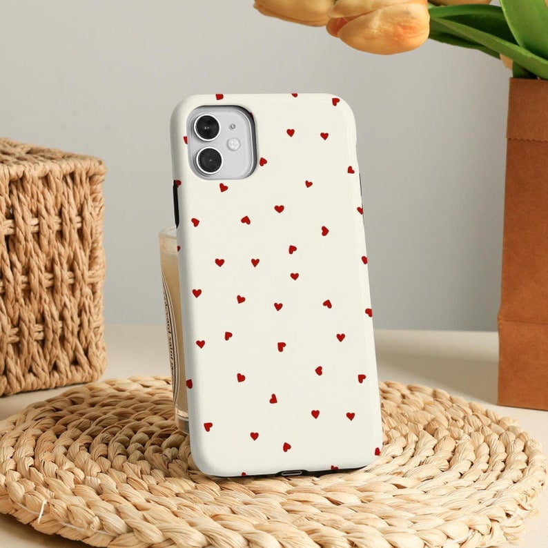 Simple Red Heart Case for iPhone 16 15 14 13 12 11 Pro Max - Walmart.com