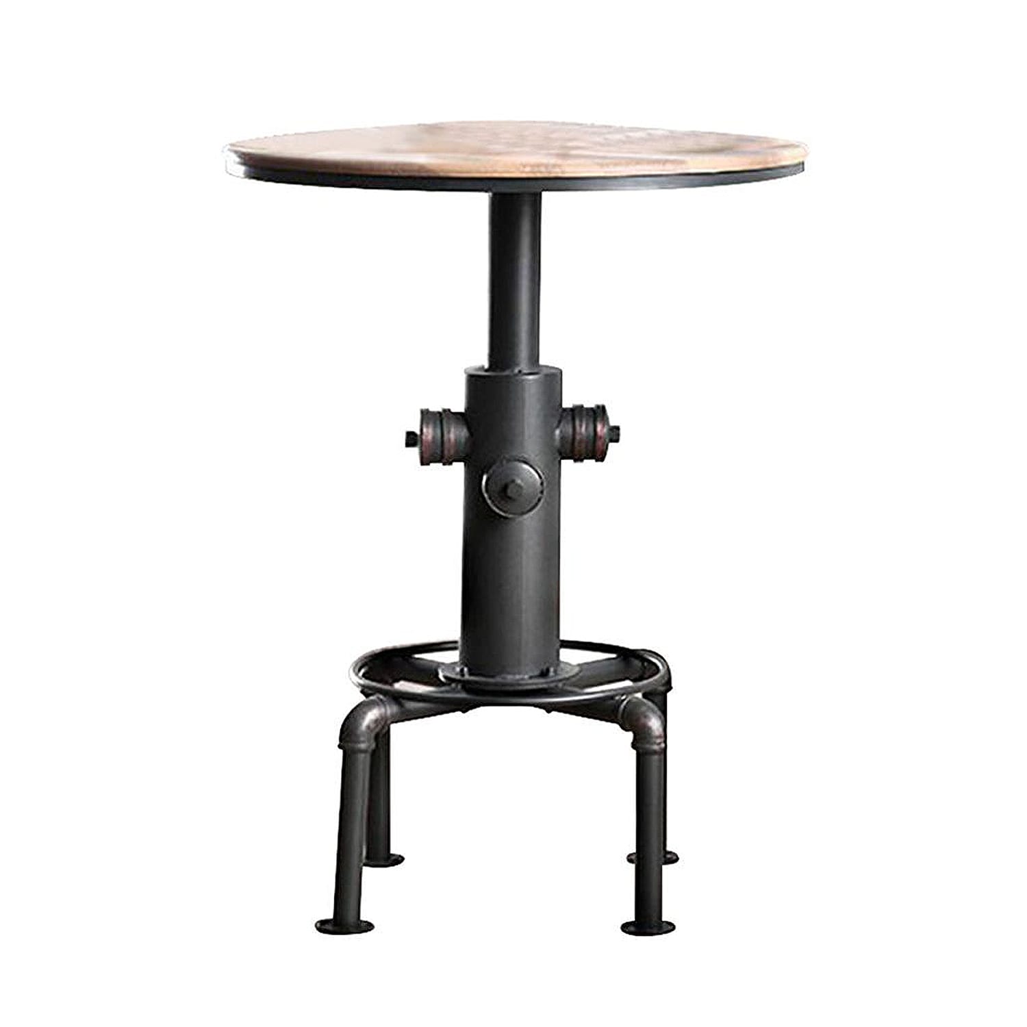 Simple Relax Industrial Metal Frame Bar Table in Antique Black and ...