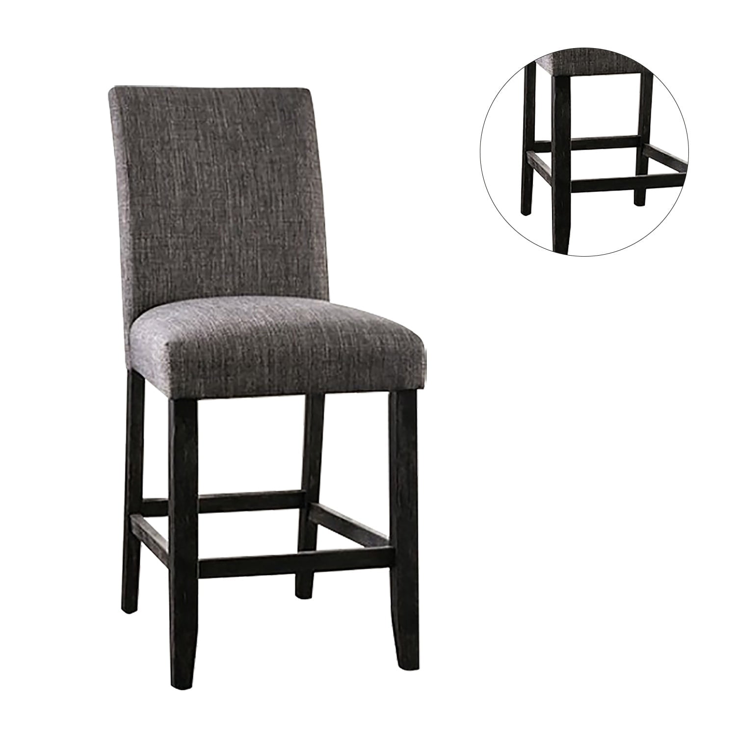 Simple Relax Set of 2 Counter Height Dining Chairs Gray - Walmart.com
