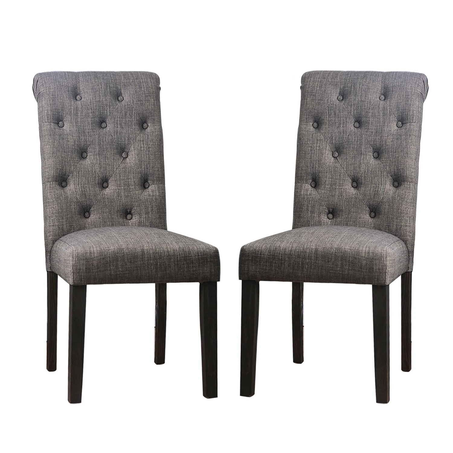Simple Relax SR03CM3735GY-SC-2PK Dining Chair, Antique Black, Gray ...
