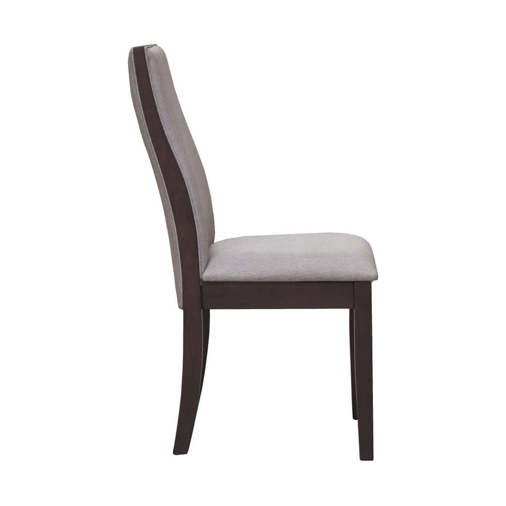 Simple Relax Set of 2 Dining Side Chairs Grey and Espresso - Walmart.com