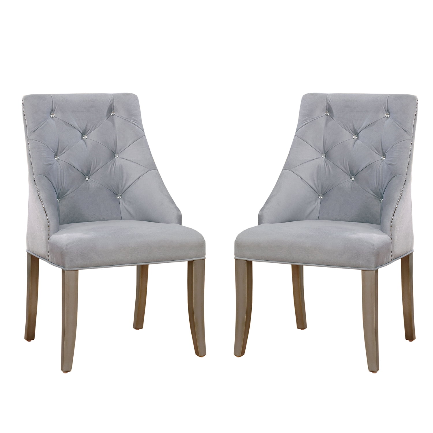 Simple Relax SR03CM3020SC-2PK Dining Chair, Silver/Light Gray - Walmart.com