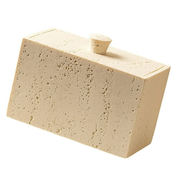 Simple Resin Box Holders Cotton Swabs And Toothpicks Stone Pattern ...