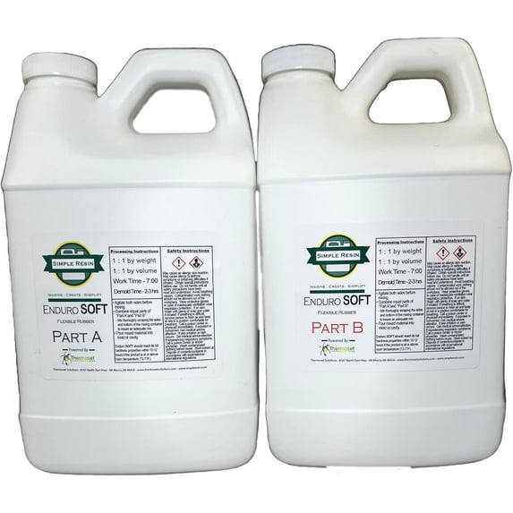 Simple Resin Enduro Soft - 2 Part Liquid Polyurethane Casting Rubber ...