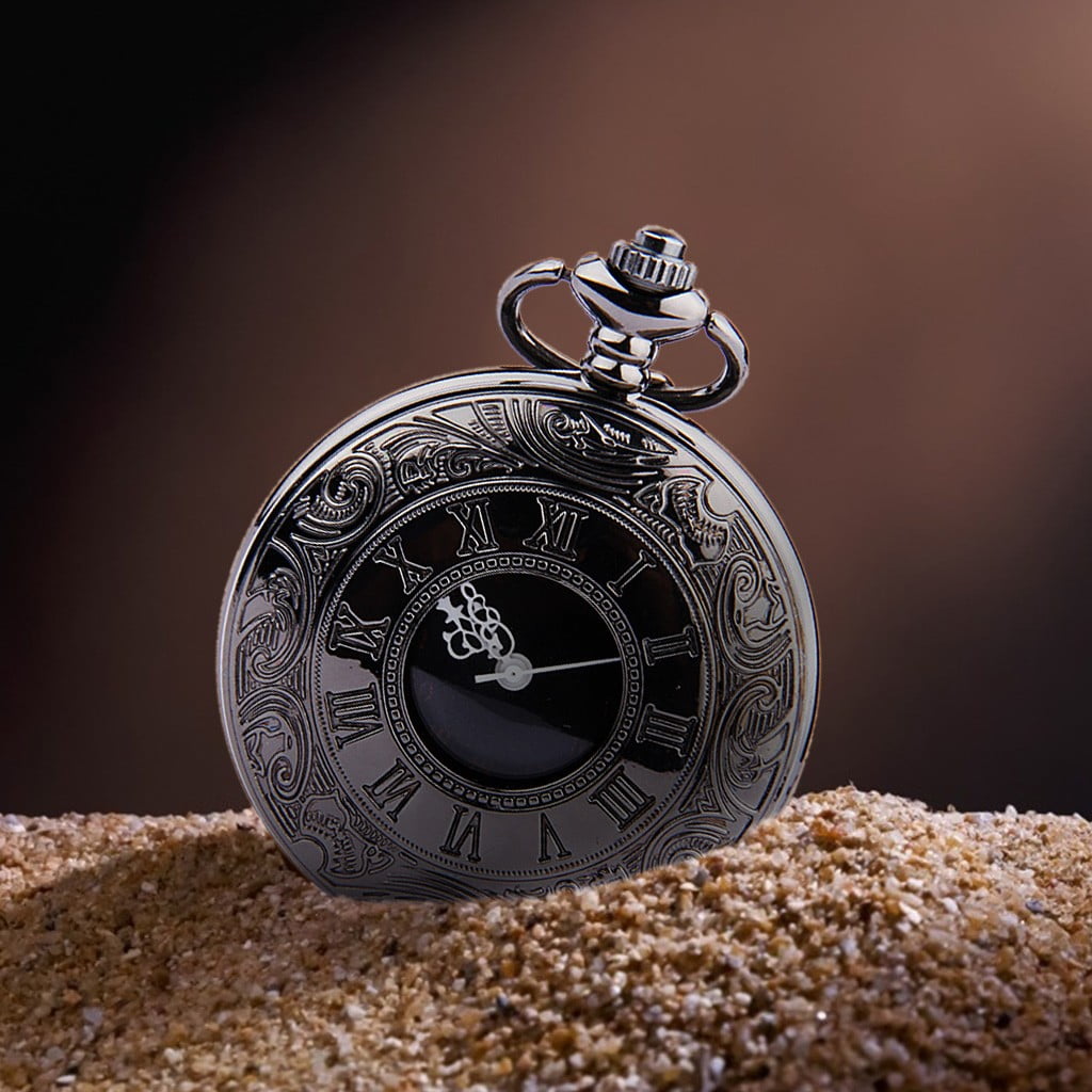 Simple Retro Romantic Double Display Pocket Watch Quartz Watch ...