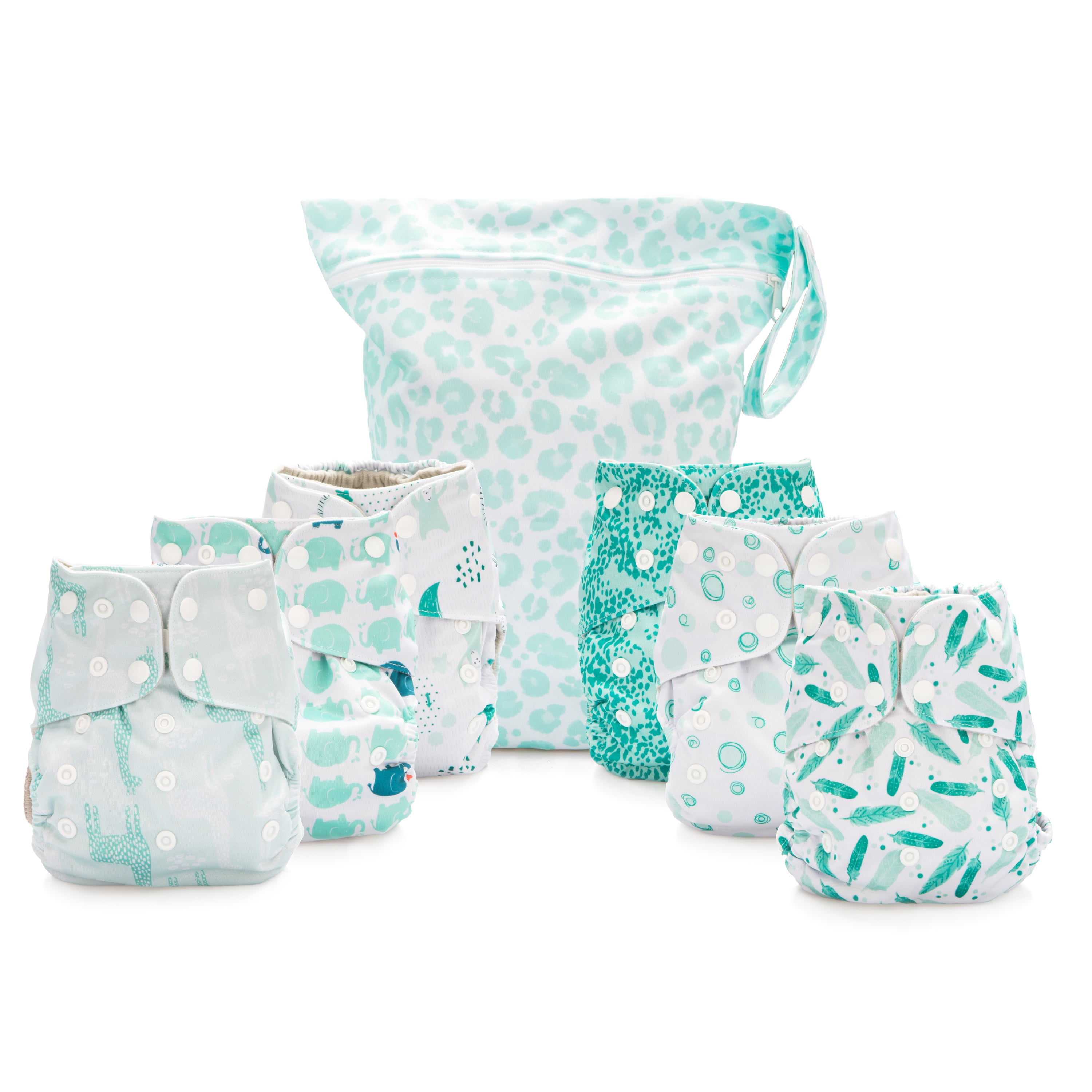 Simple Being Reusable Cloth Diapers,6 Pack Pocket Adjustable Size ...