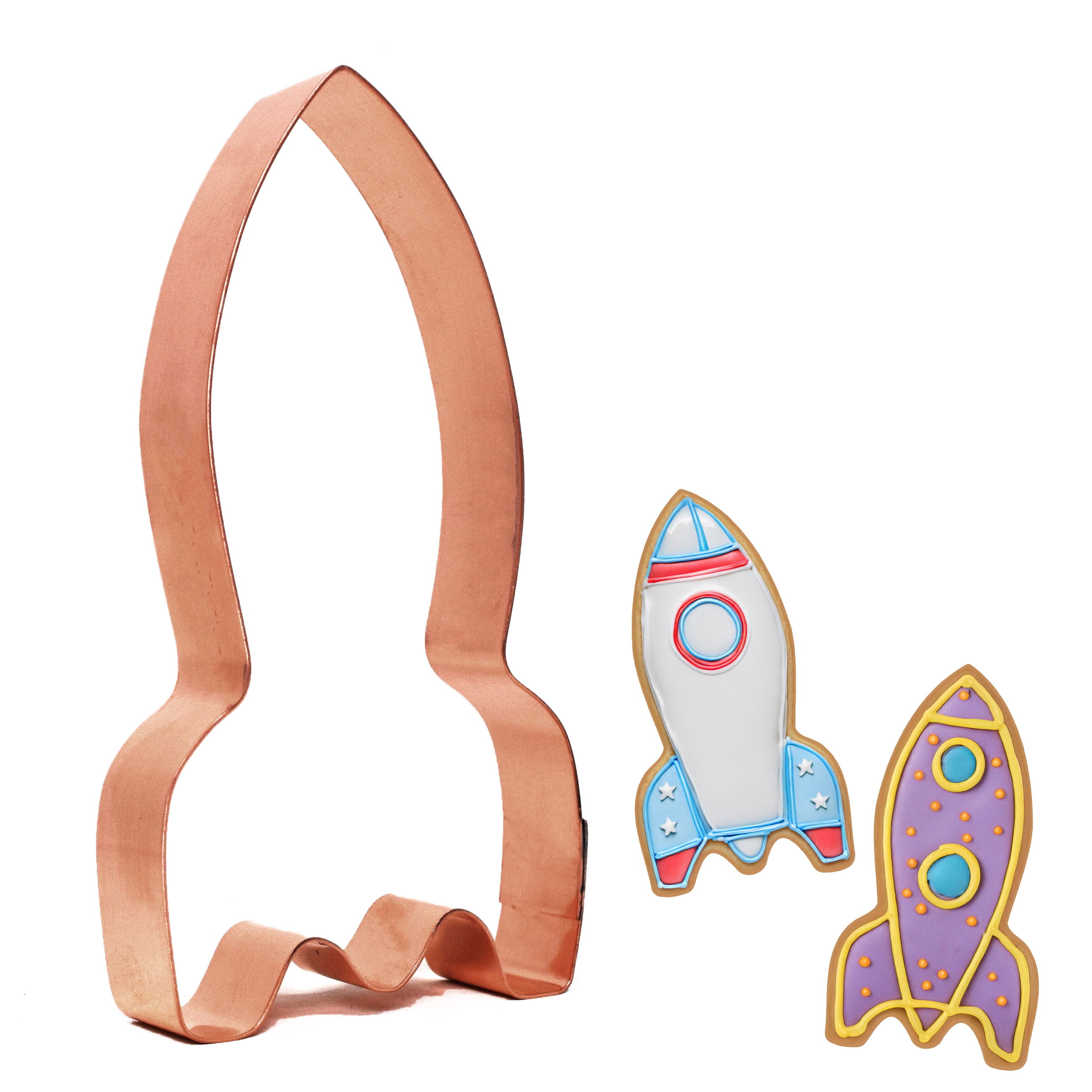 Simple Rocket Ship Cookie Cutter 5 X 2.75 inches - Handcrafted Copper ...